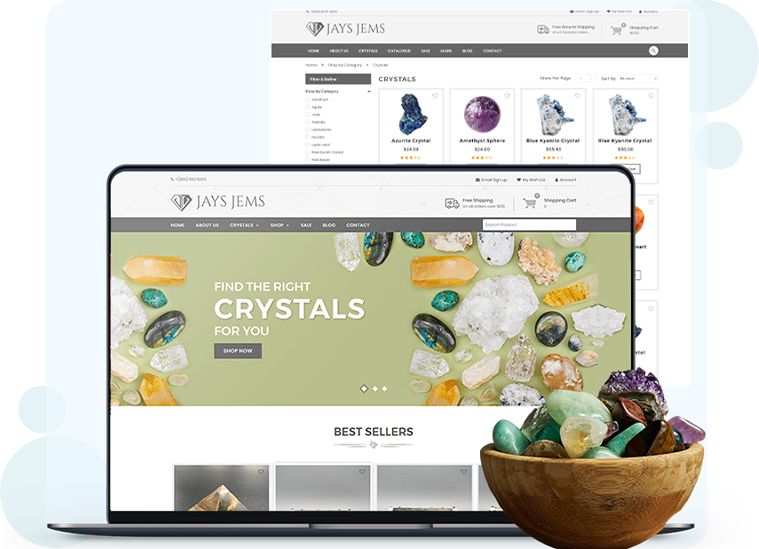 Jays Jems Jewlry store eCommerce Website Development